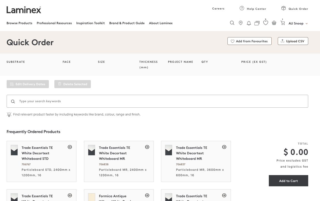 How do I use Quick Order?