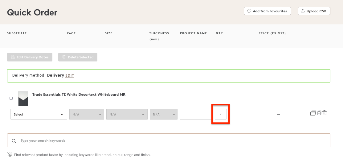 How do I use Quick Order?