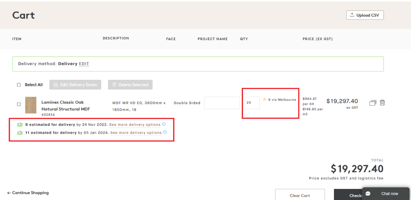 How do I place a back order or forward order online?