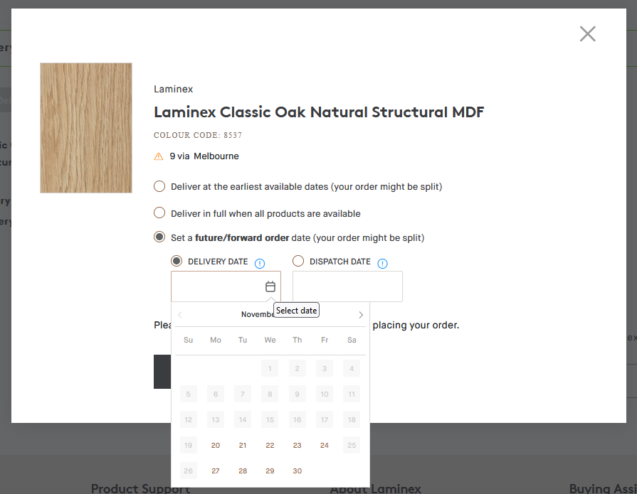 How do I place a back order or forward order online?