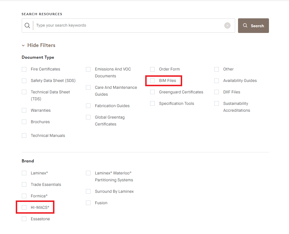 How do I download Hi-Macs BIM files?