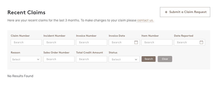 How do I use My Claims to initiate a return or claim?