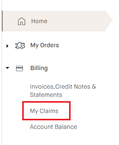 How do I use My Claims to initiate a return or claim?