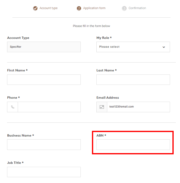 How do I sign up for an online Specifier account?