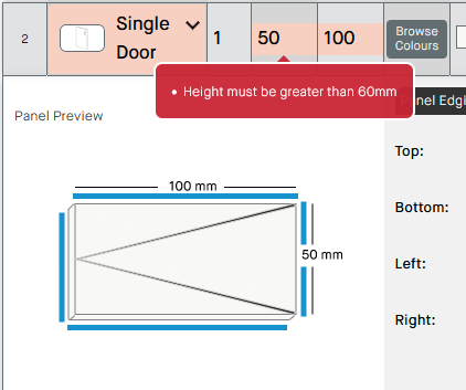 Are there minimum or maximum size limits for made to measure doors and ...